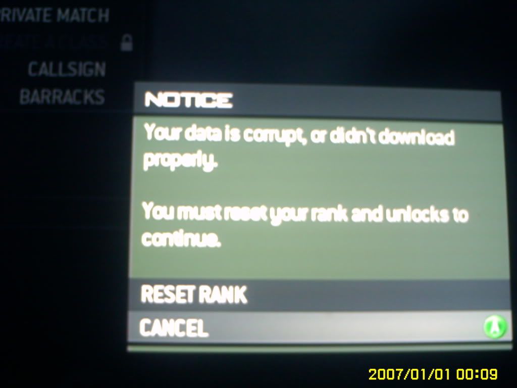 Discussion - Modern warfare 3 Data corrupt reset rank to continue ... Discussion - Modern warfare 3 Data corrupt reset rank to continue ...
