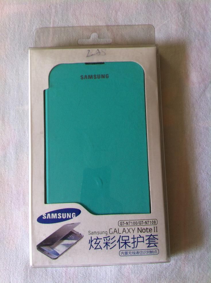 100 Original Samsung Galaxy Note 2 Ii N7100 Leather Folio Flip Flap