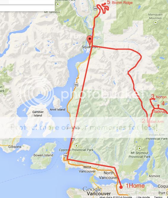 Indian Arm, a pita bread sandwich, and the tallest outhouse you ever ...